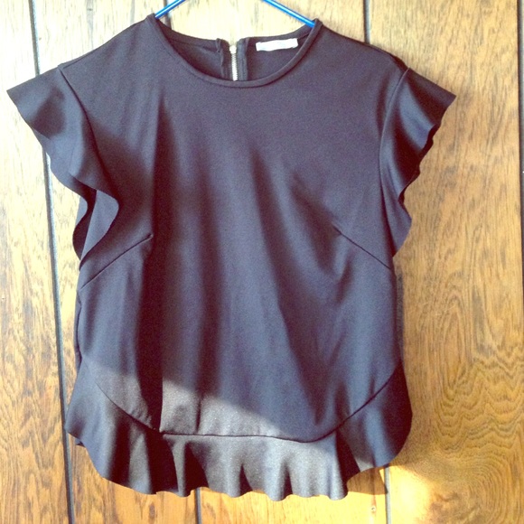 Zara | Tops | Zara Peplum Back Zipper Top | Poshmark